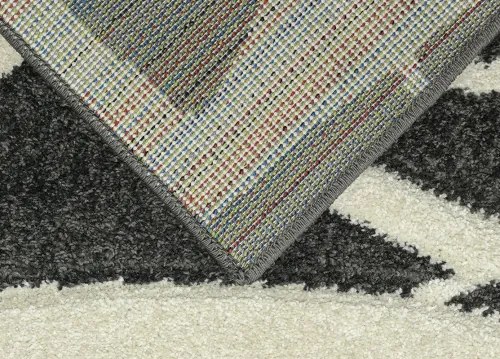 Koberce Breno Kusový koberec PORTLAND 57/RT4E, Černá, Vícebarevné, 120 x 170 cm