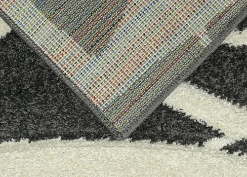 Koberce Breno Kusový koberec PORTLAND 57/RT4E, Černá, Vícebarevné, 133 x 190 cm