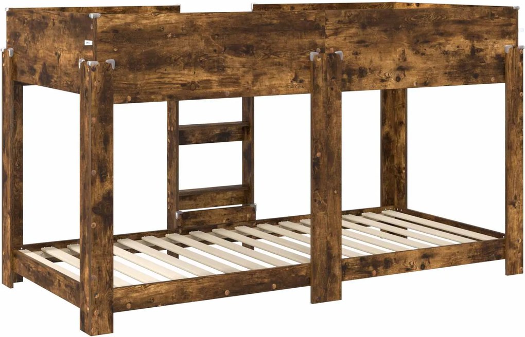 Patrová postel pro děti Kouřový dub 80 x 200 cm 3410527