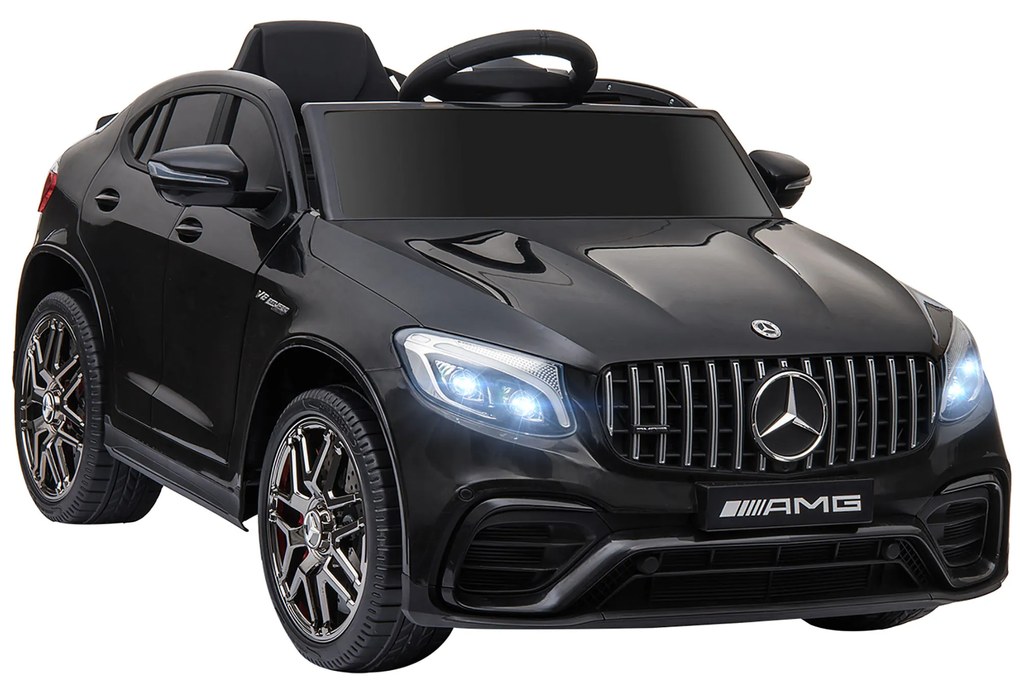 HOMCOM dětské autíčko Mercedes-Benz AMG GLA45 licencované elektrické autíčko s dálkovým ovládáním MP3 bezpečnostní pásy pro 37-60 měsíců Černá | Aoso…