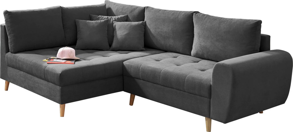 XXXLutz ROHOVÁ SEDAČKA, textil, kompozitní dřevo, antracitová MID.YOU - Sedací soupravy - 002220026004
