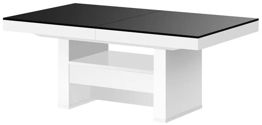 Konferenční stolek AVERSA LUX (černá mat/bílá lesk)