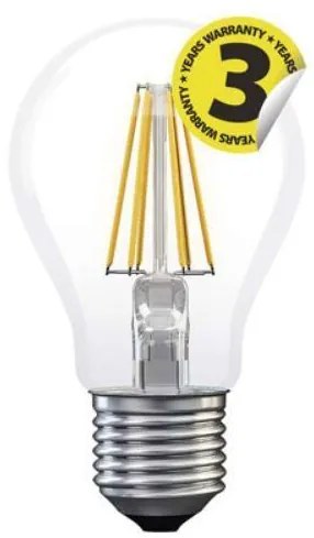EMOS Z74221 LED žárovka filament E27 4W, 470lm, náhrada za 40W, teplá bílá 2700K