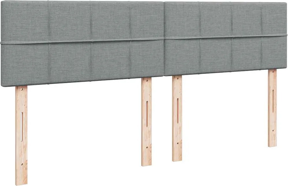 Box spring postel s matrací světle šedá 200 x 200 cm textil 3287175