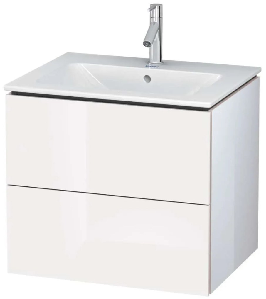 Duravit L-Cube - Umyvadlová skříňka 55x62x48 cm, 2 zásuvky, lesklá bílá LC624002222