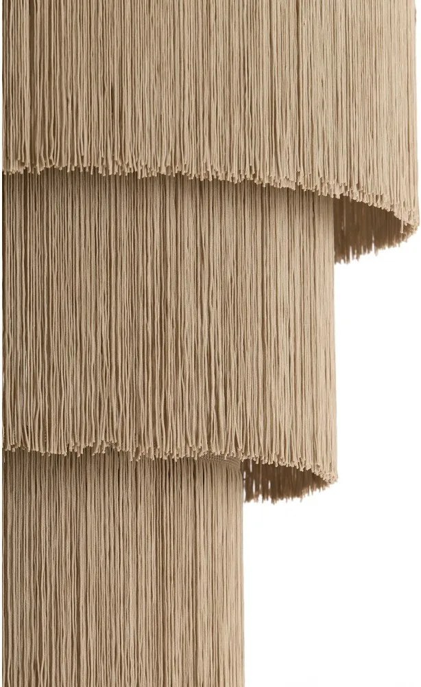Taupe závěsné svítidlo s textilním stínidlem ø 10 cm Malaika – Light & Living