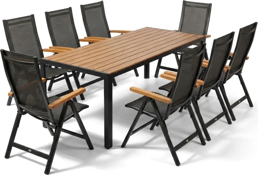 Vikio Zahradní jídelní set 190x90 pro 8 osob přírodní VZS211P8