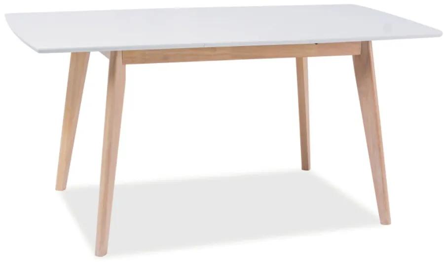 MAXIVA Jídelní stůl rozkládací - COMBO II, 120x80, bílá/bělený dub