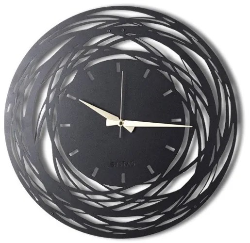 Nástěnné hodiny Lines 50 cm černé
