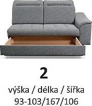 CZ Nábytkář - Kasvo Sedací souprava GRENOBLE 2F-R-2 | Varianta: cablo 17 doprodej,Orientace: levá