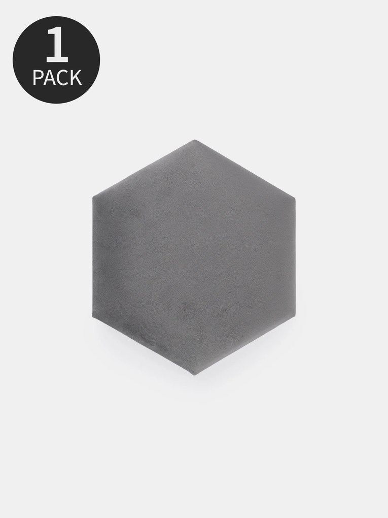 Sinsay - Čalouněné šestihranné stěnové panely - šedá