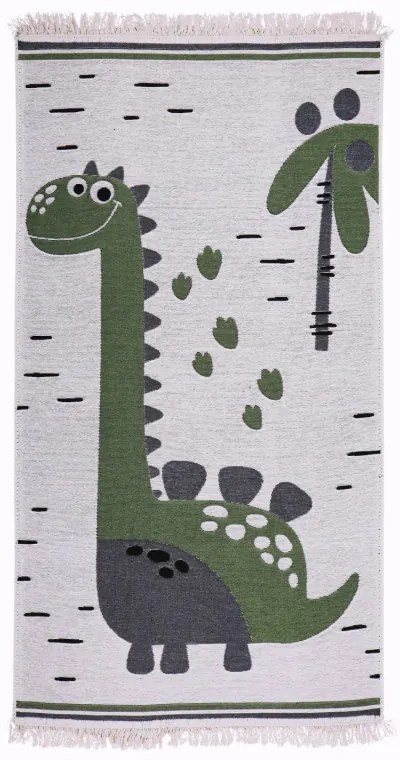 ASSOCIATED WEAWERS Dětský kusový koberec Natur Dinosaurus BARVA: Vícebarevný, ROZMĚR: 80x150