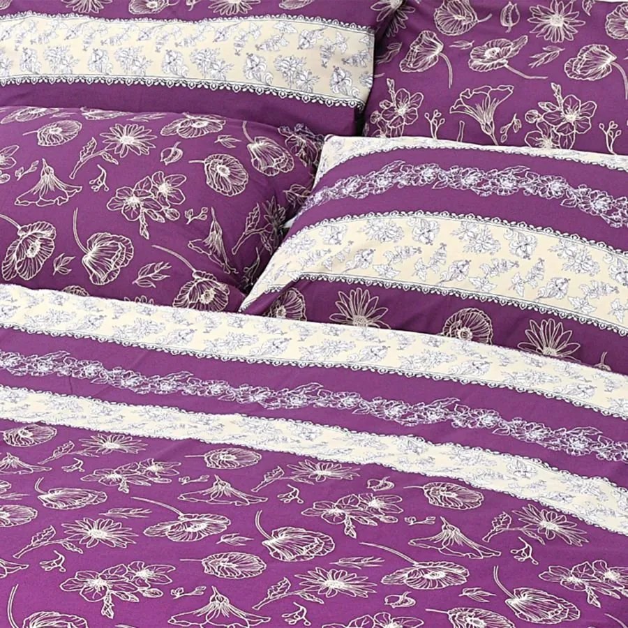 Stanex Povlak na polštářek bavlněný Purple (LS199) ROZMĚR: 40 x 40 cm