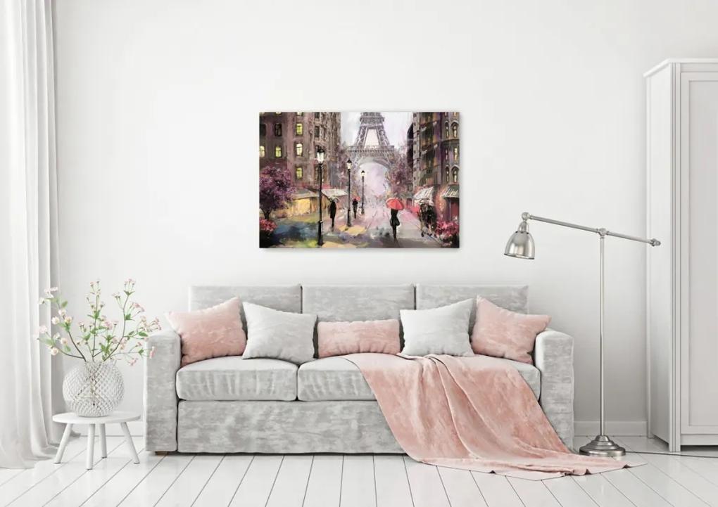 Malvis ® Obraz - Pařížská ulice Velikost: obdélník - 130x60 cm