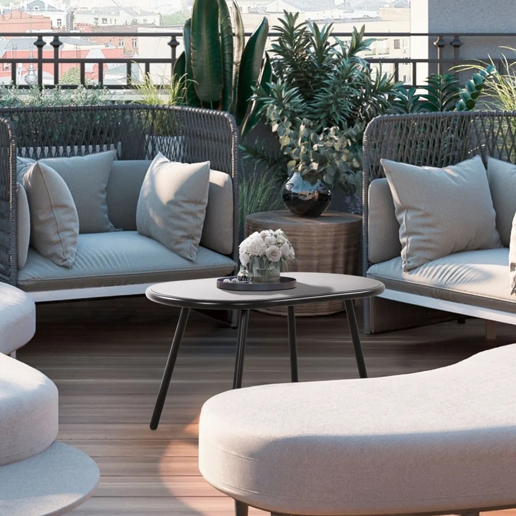 Konferenční stolek Velva - v45 x 80 x 45 cm - Černá