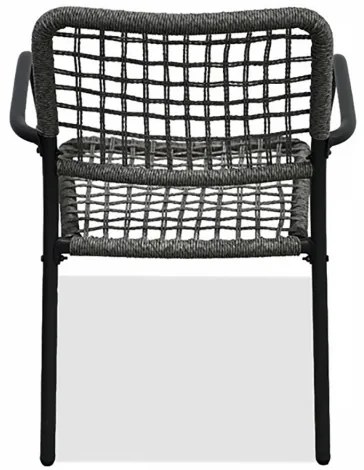 Zahradní set 1+2 stůl 60x60 židle umělý ratan kov antracit AZ-L1103 GREY