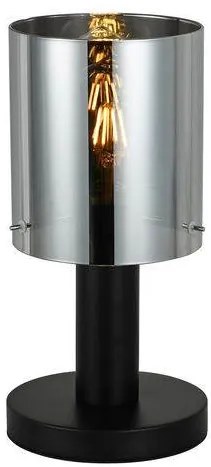 Stolní lampa SARDO, černá, kouřové sklo Italux Sardo TB-5581-1-BK+SG
