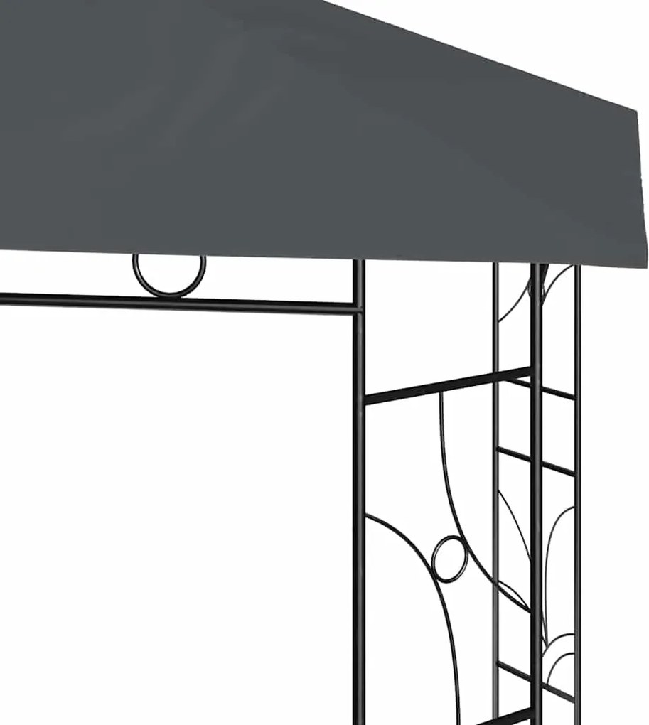 Altán 3 x 3 x 2,7 m antracitový 160 g/m² 313914