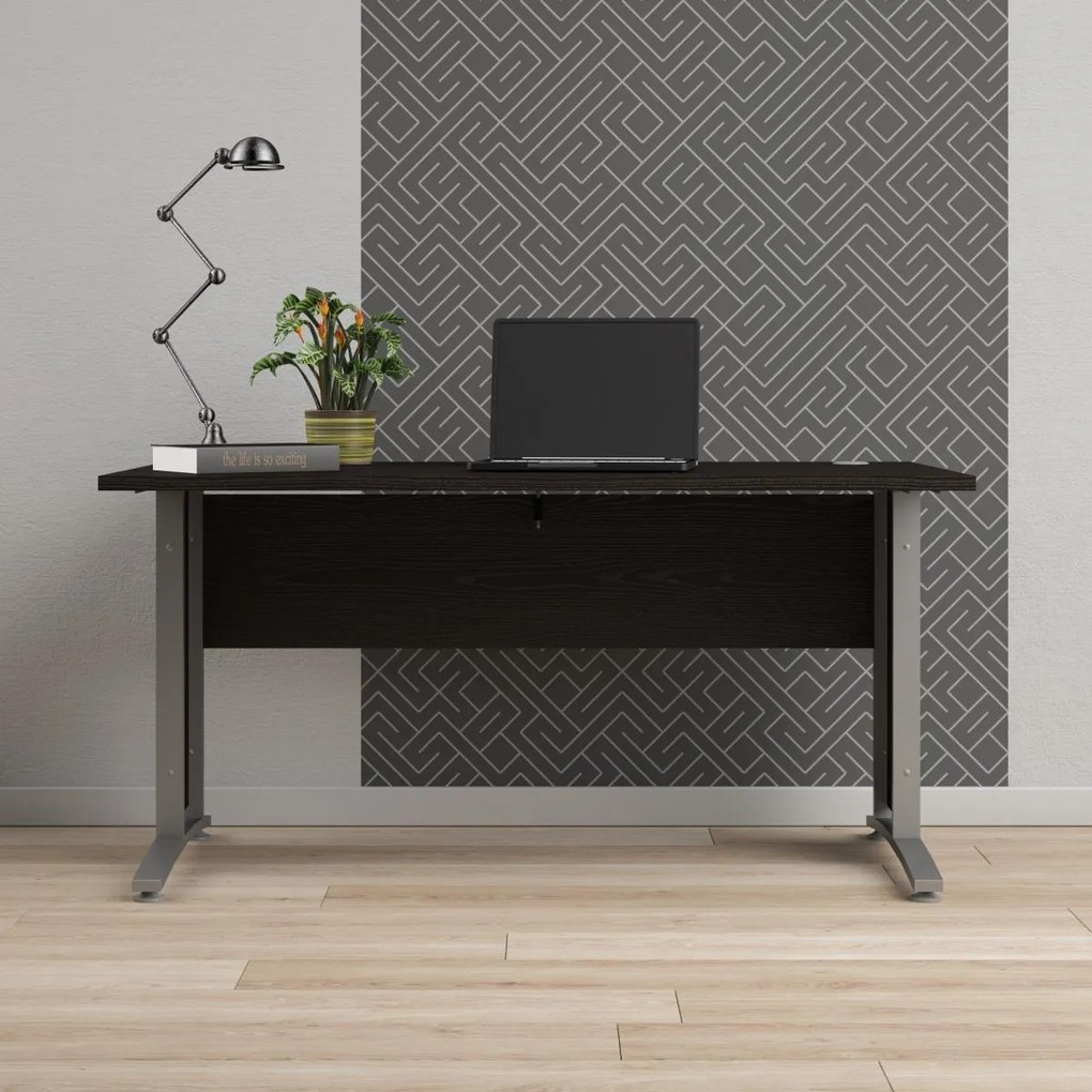 FALCO Psací stůl Office 80400/71 černá/silver grey