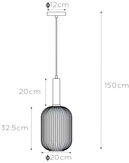 Lucide 45386/20/33 - Lustr na lanku MALOTO 1xE27/40W/230V pr. 20 cm zelená