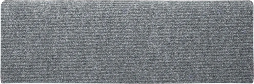Schodové rohože samolepicí 30 ks 65 x 21 x 4 cm světle šedé s obdélníkovým okrajem 3365694
