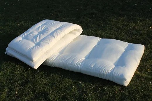 FUTON provedeni OUTDOOR (vodoodpudivý) futons.cz - 140 * 200 * 5 cm - beige (šedá světle)