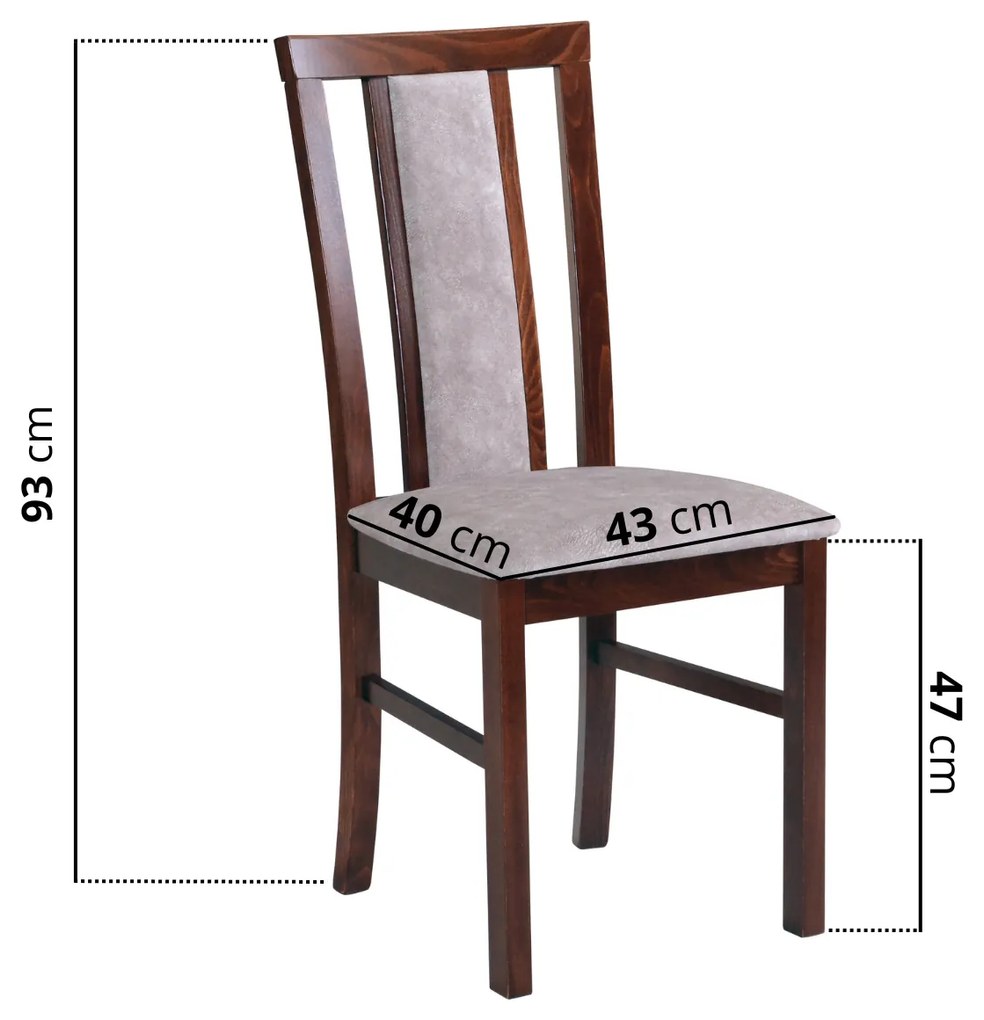 Jídelní židle Edita Zvolte dřevo: Bílá, Zvolte látku: látka 6b
