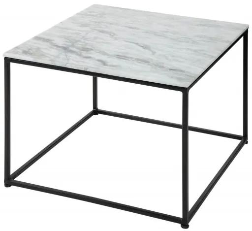 Konferenční stolek Elements 50cm x 50cm - mramor, bílý / 40112