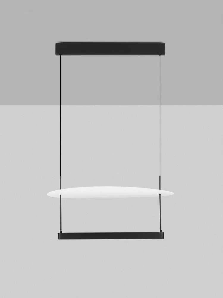 Bílé/matně černé hliníkové LED stmívatelné závěsné svítidlo ø 60 cm Diona – Nova Luce