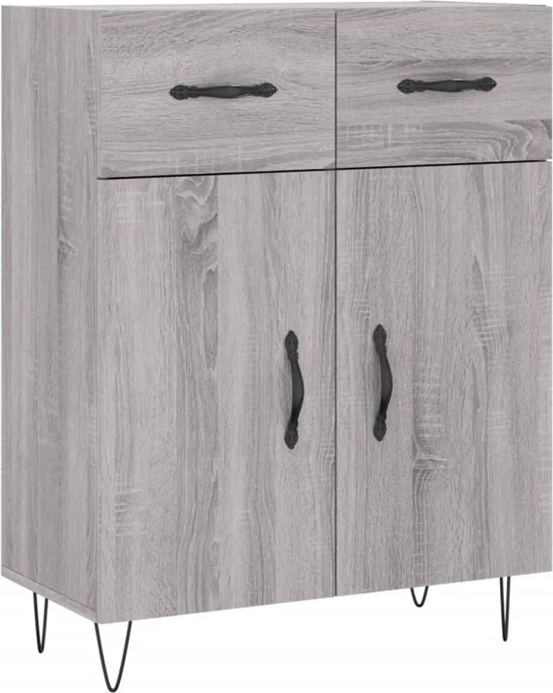 Skříň highboard šedá sonoma 69,5 x 34 x 180 cm kompozitní dřevo 3200551