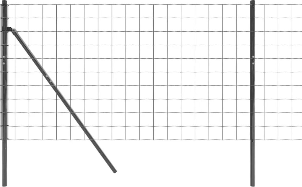 Drátěný plot antracitový 0,8 x 25 m pozinkovaná ocel 154232