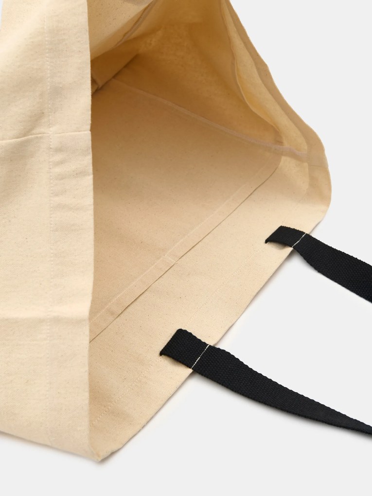 Sinsay - Bavlněná shopper taška s nápisem - krémová