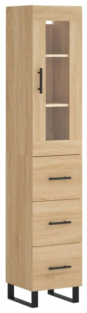 Skříň highboard dub sonoma 34,5 x 34 x 180 cm kompozitní dřevo,  3199260