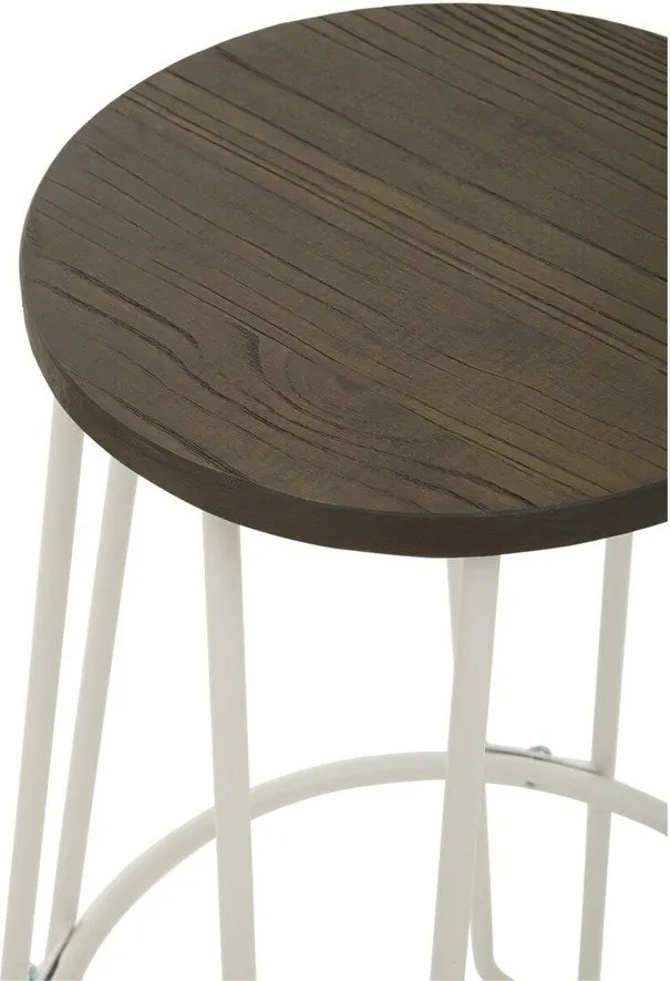 Bílá/v přírodní barvě barová stolička z jilmového dřeva (výška sedáku 75 cm) District – Premier Housewares