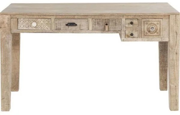 Indický nábytek - Psací stůl Manu 135x76x60 z mangového dřeva