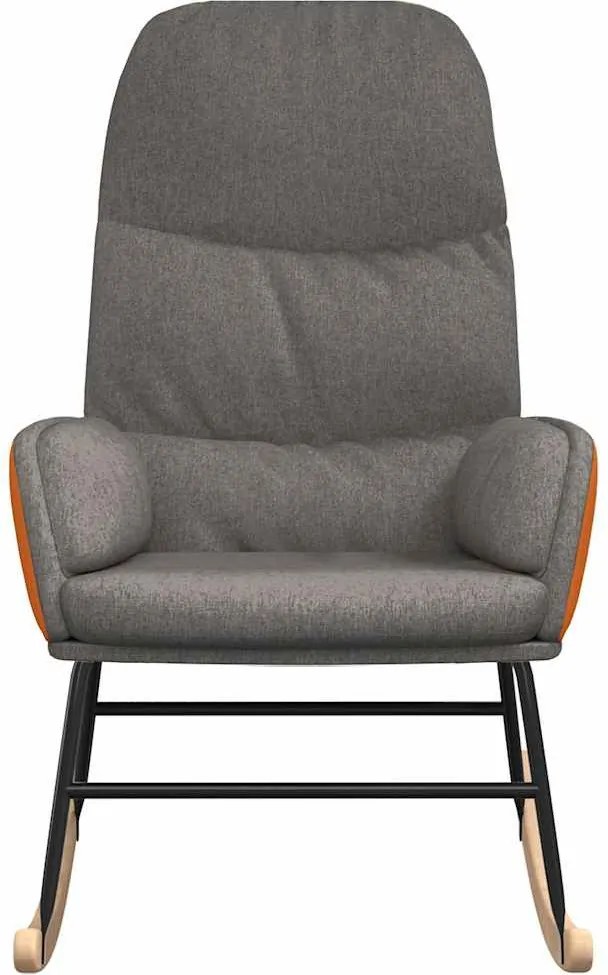Houpací křeslo světle šedé textil 341042