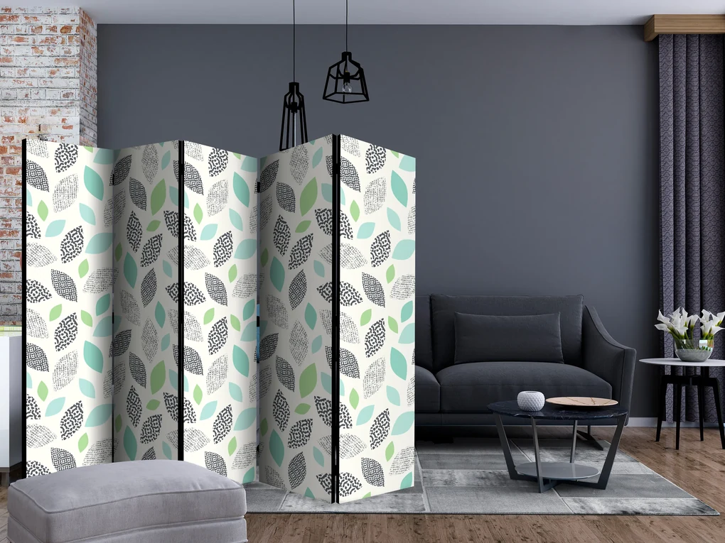 Paraván - Patterned Leaves [Room Dividers] | BIANO