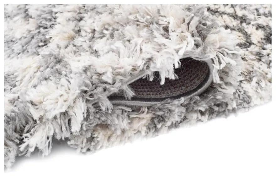 Kusový koberec shaggy Acama šedý atyp 60x200cm