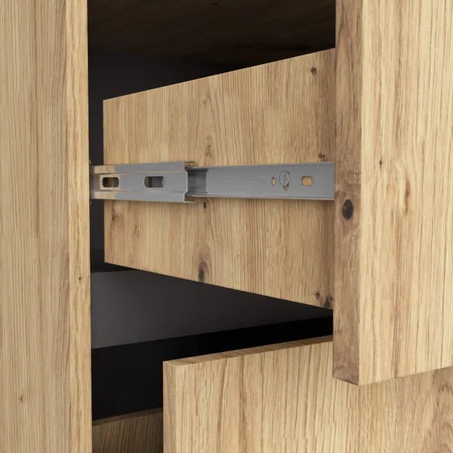 Skříňka pod umyvadlo VAMI W90 2SZ dub artisan / garafitová / šedá