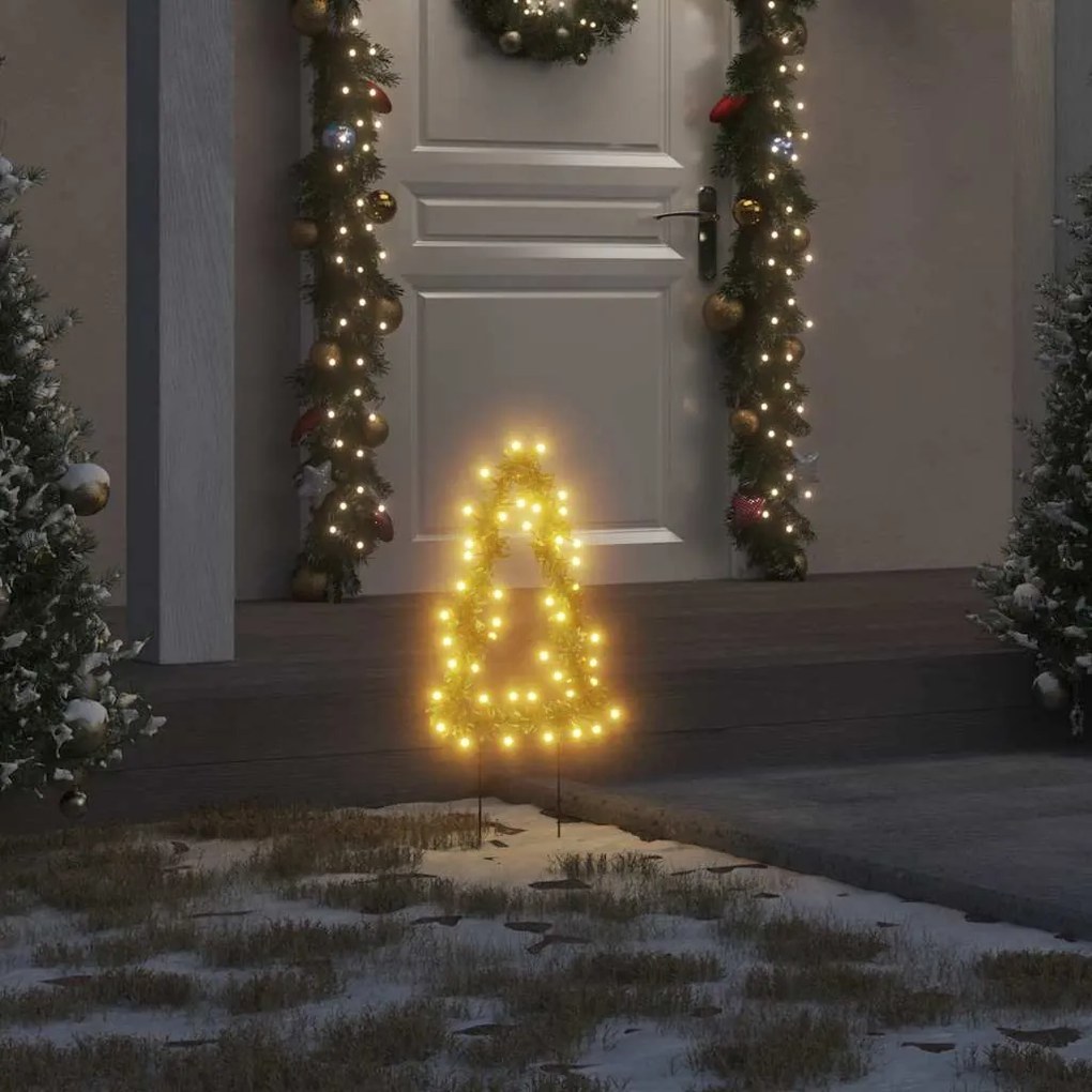 Vánoční Světelné Dekorace S Hroty 3Ks Stromek 50 Led Diod 30 Cm Zelená