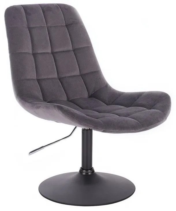 LuxuryForm DESIGN Židle PARIS VELUR na černém talíři - šedá