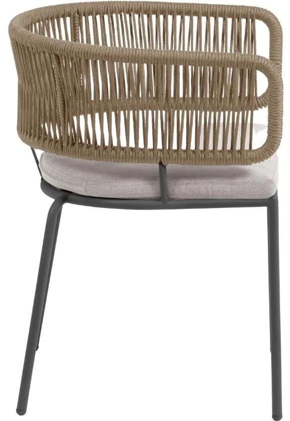Béžová pletená zahradní židle Kave Home Nadin