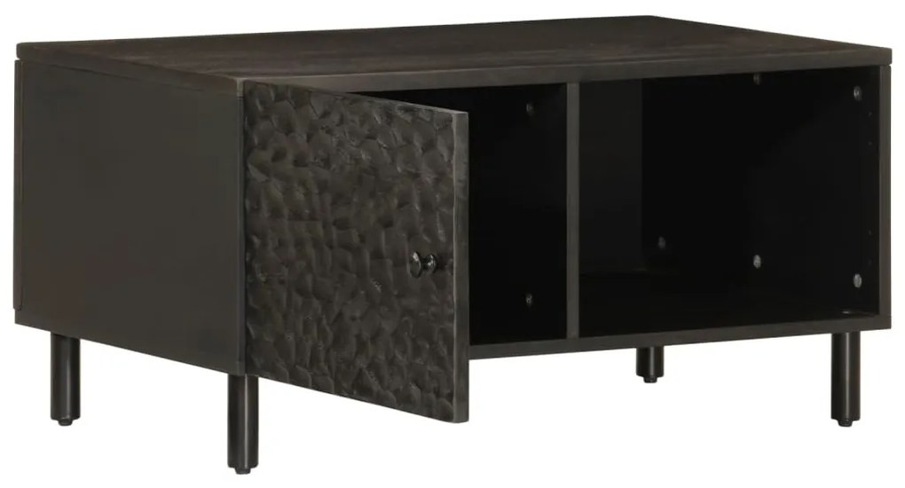 Konferenční stolek černý 80x50x40 cm masivní mangovníkové dřevo - Default Title
