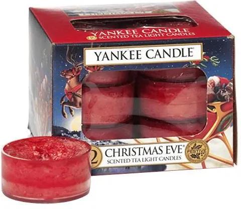 Yankee Candle Čajové svíčky Yankee Candle 12ks - Christmas Eve, červená barva, vosk