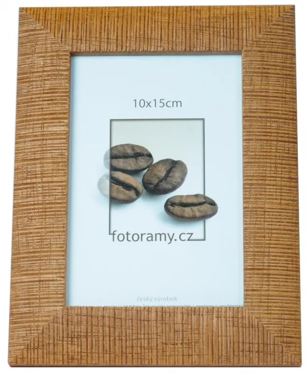 Dřevěný fotorámeček DR005 15x20 sv.hnědý KARPEX