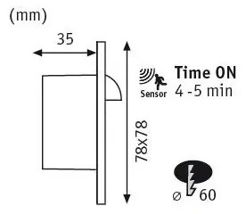 Paulmann 92923 - LED/1,1W Schodišťové svítidlo se senzorem WAND 230V 2700K