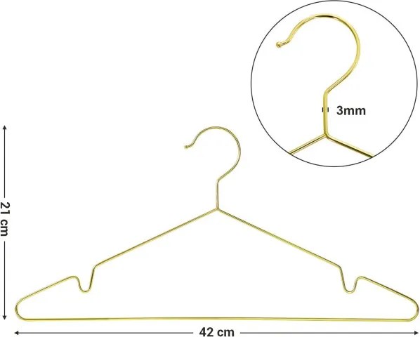 Věšáky na oblečení CRI044G01 20 ks