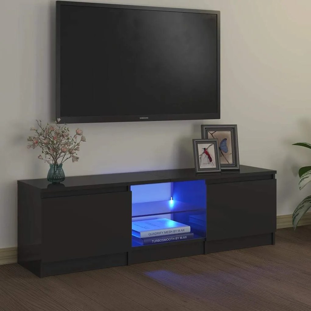 vidaXL TV skříňka s LED osvětlením 120x30x35,5 cm [804290] Barva: kouřový dub