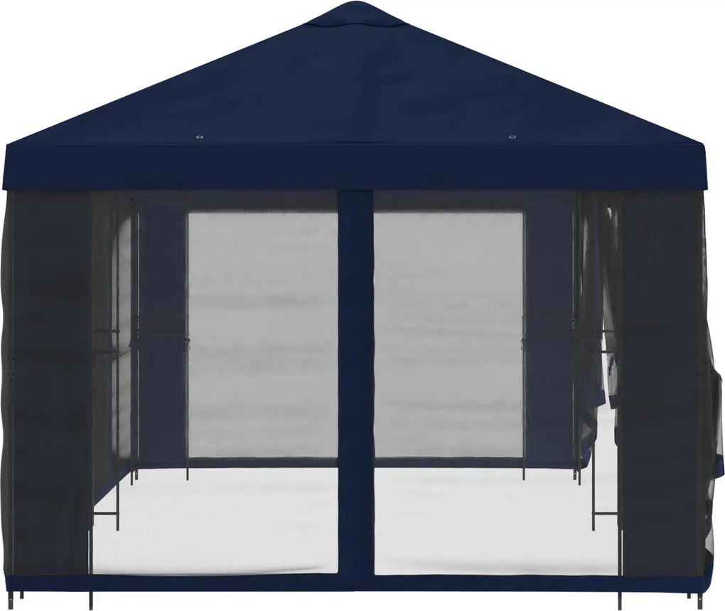 Zahradní altán se stěnami 6 x 3 m Modrá Polyester a ocel 3376025