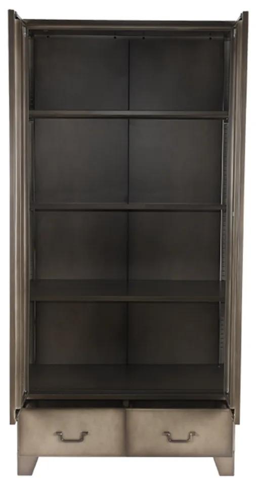 LABEL51 Vysoká skříň Fence - kov - vintage - 2 dveře